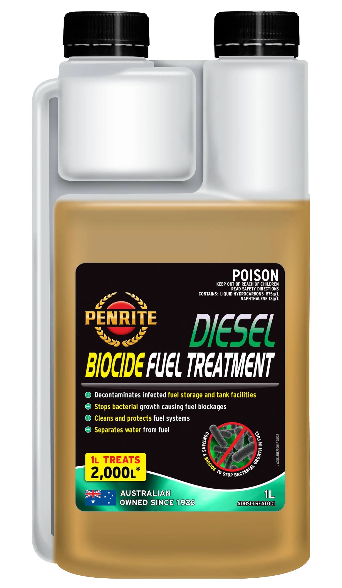 Penrite Diesel Fuel Treatment Biocide 1 Litre — Truck Parts Warehouse